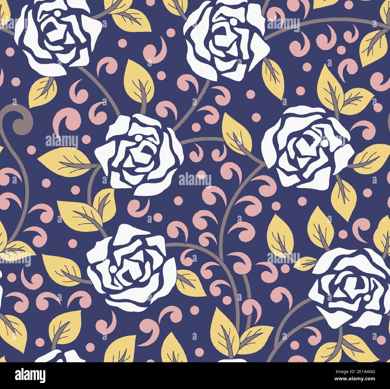 seamless floral flower textile design Stock Photo - Alamy