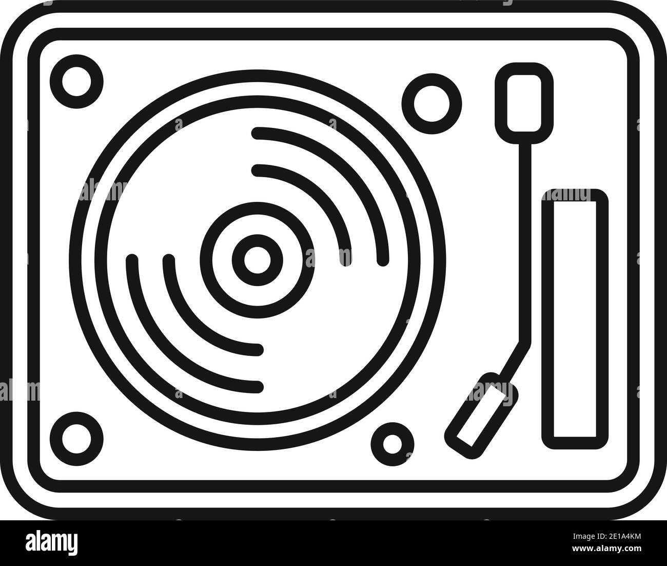 Vinyl disc player icon, outline style Stock Vector Image & Art - Alamy
