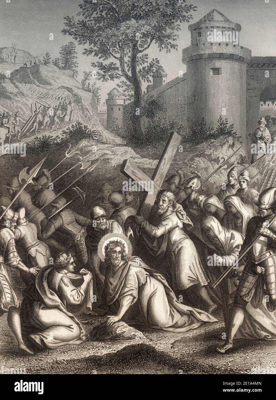 Jesus christ carrying the cross hi-res stock photography and images - Alamy