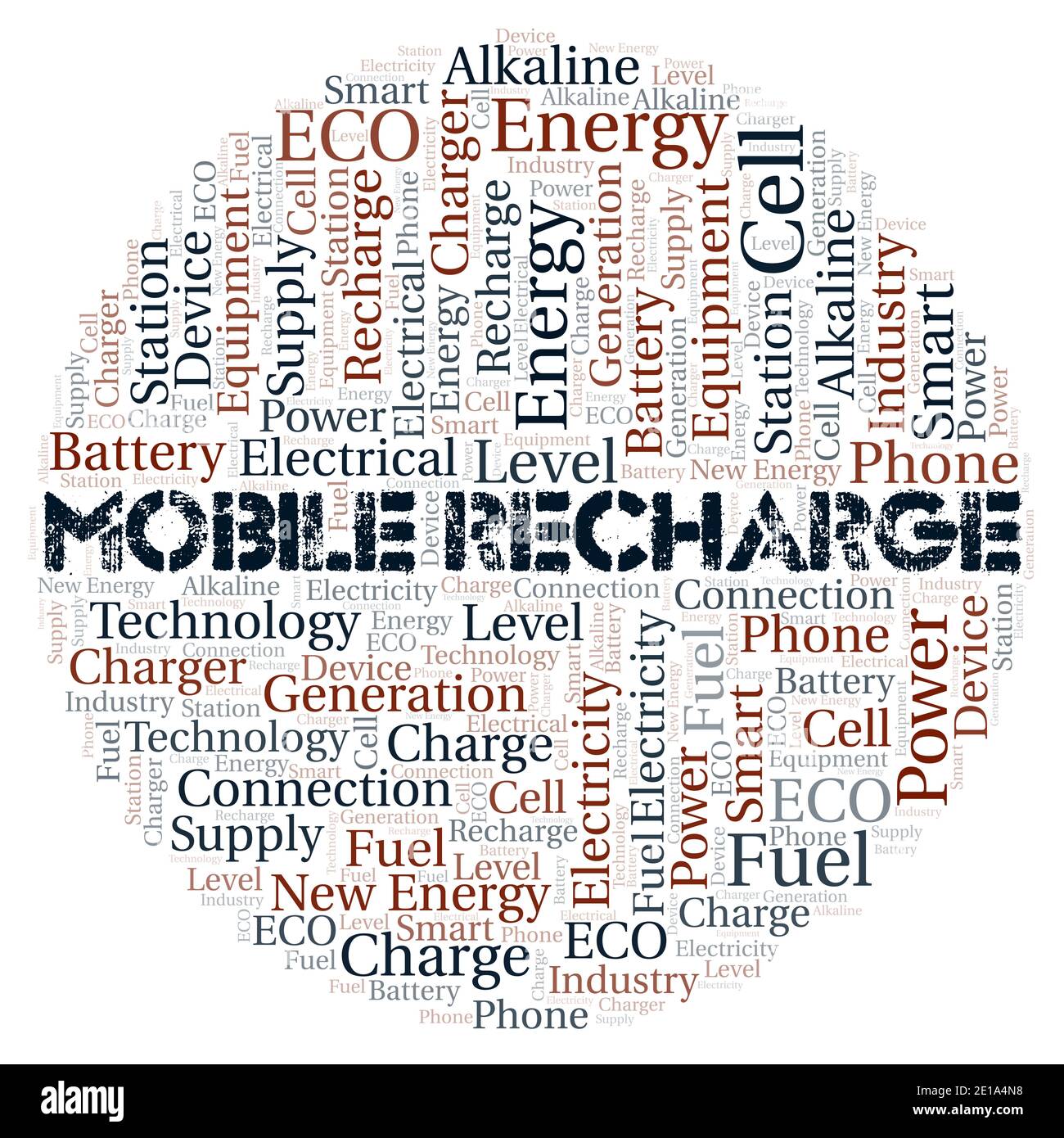 Mobile Recharge typography word cloud create with text only Stock Photo ...