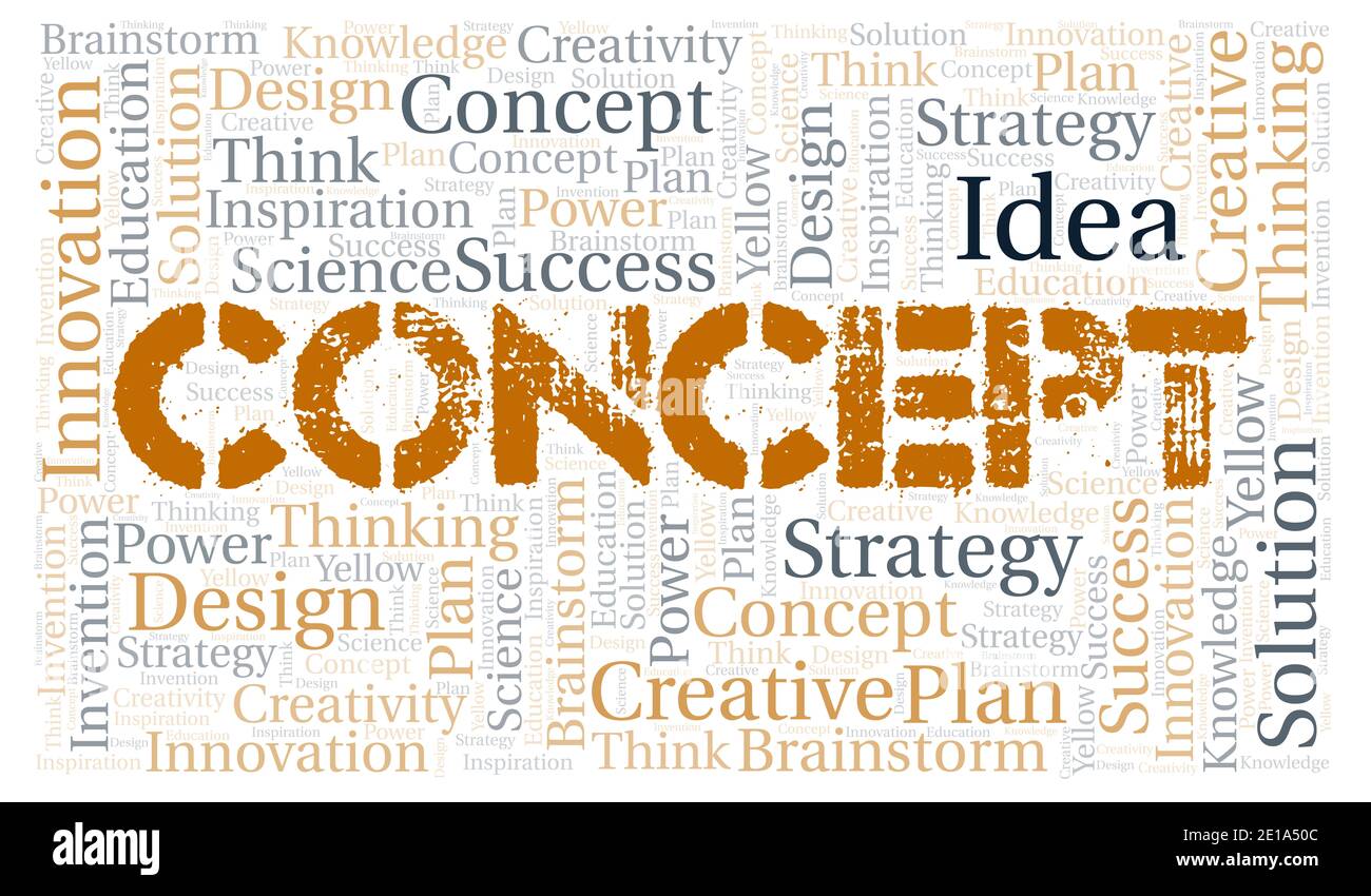 Concept typography word cloud create with text only Stock Photo - Alamy