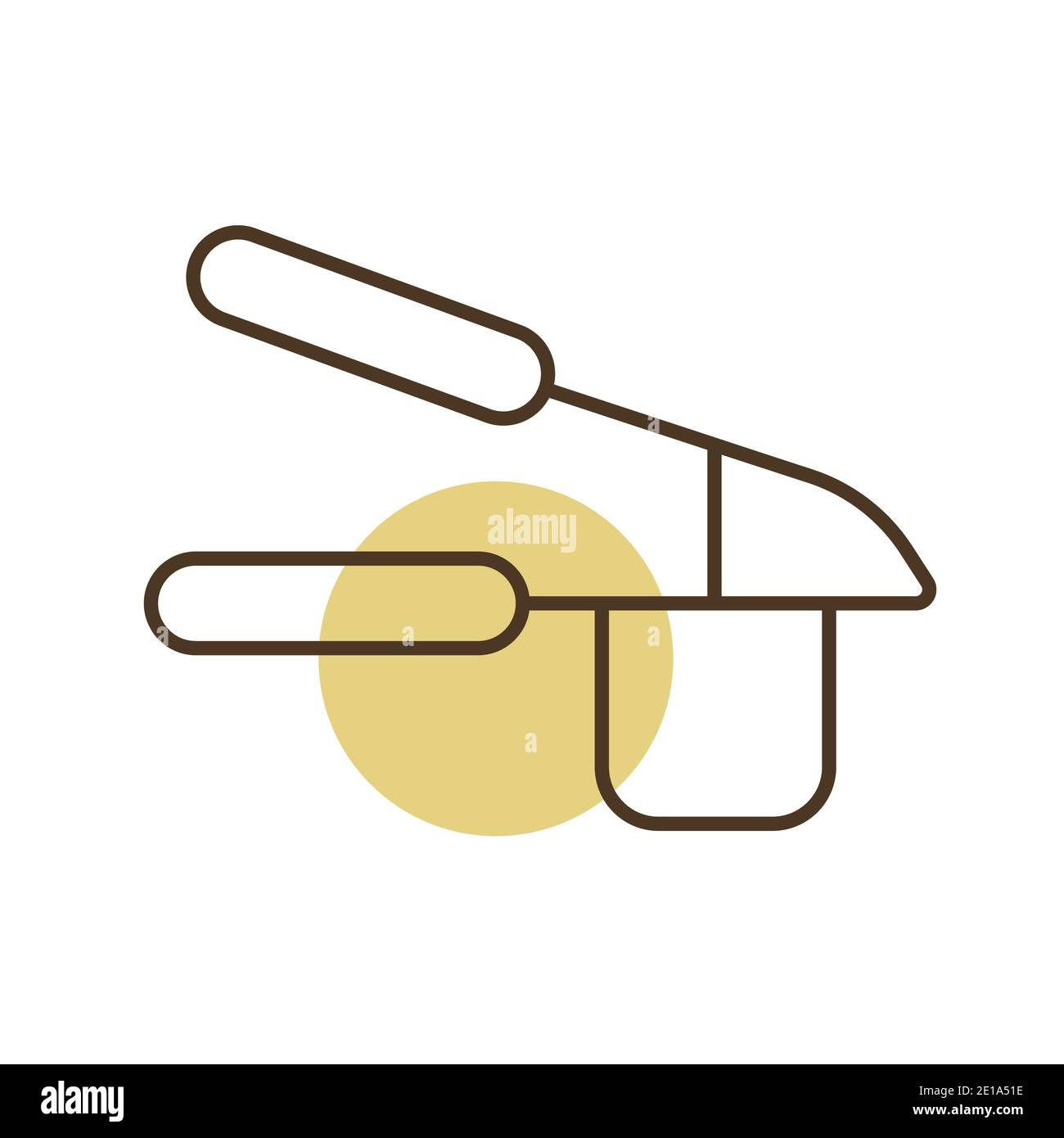 Garlic press vector icon. Kitchen appliance. Graph symbol for cooking ...