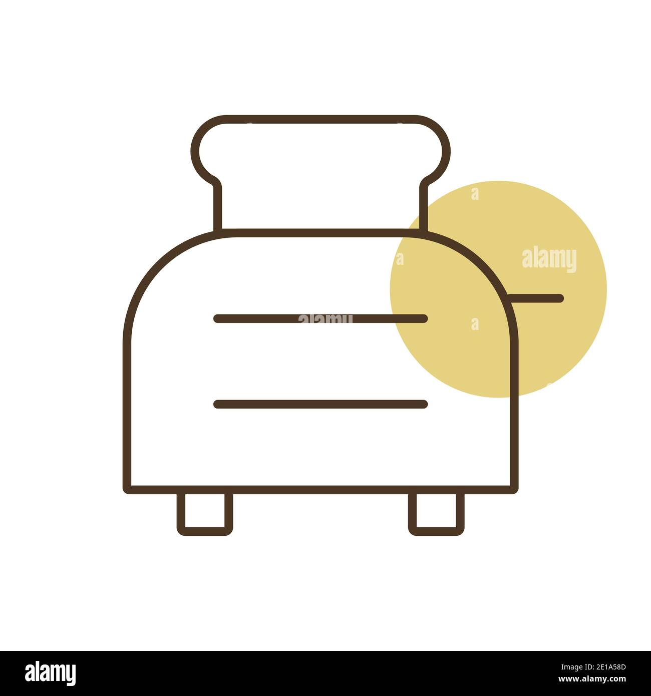 Toaster with toasts vector icon. Kitchen appliance. Graph symbol for ...