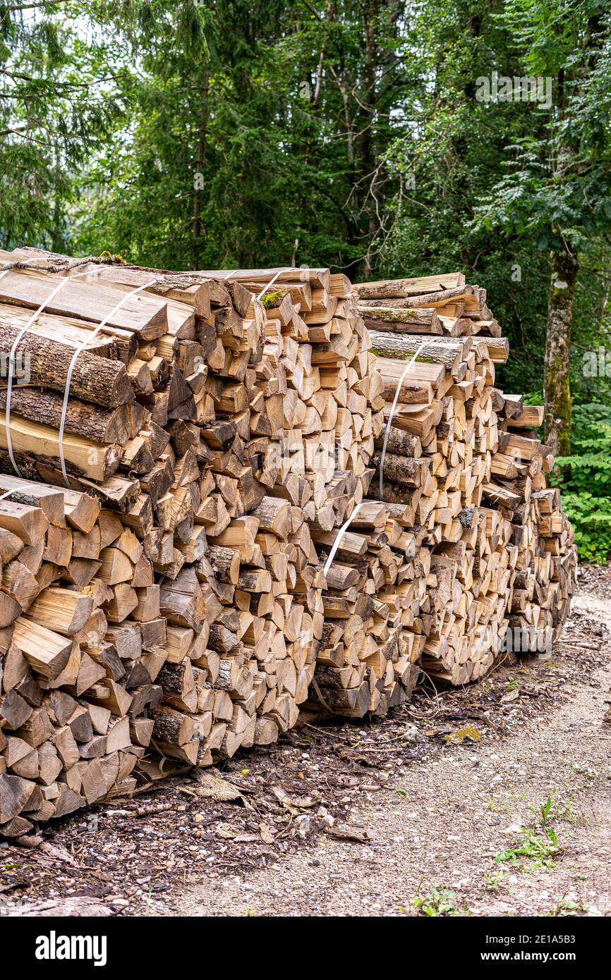 Wood pile is prepared Stock Photo - Alamy