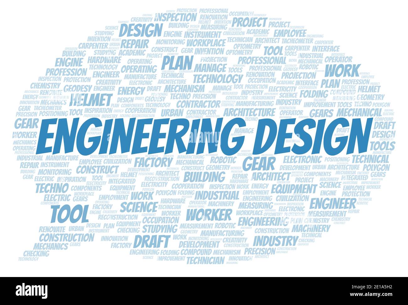 Engineering Design typography word cloud create with text only Stock ...