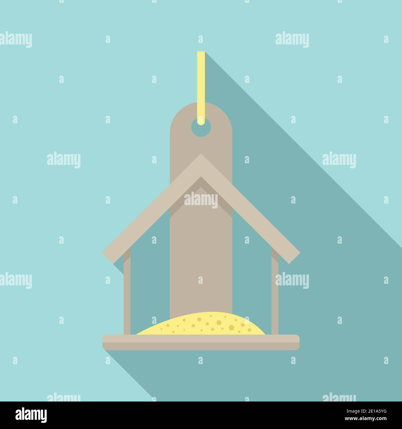 Food bird feeders icon, flat style Stock Vector Image & Art - Alamy