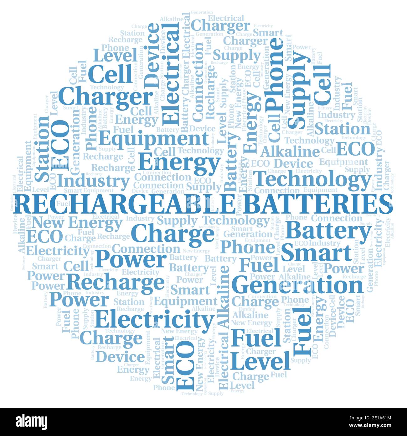 Rechargeable Batteries typography word cloud create with text only ...