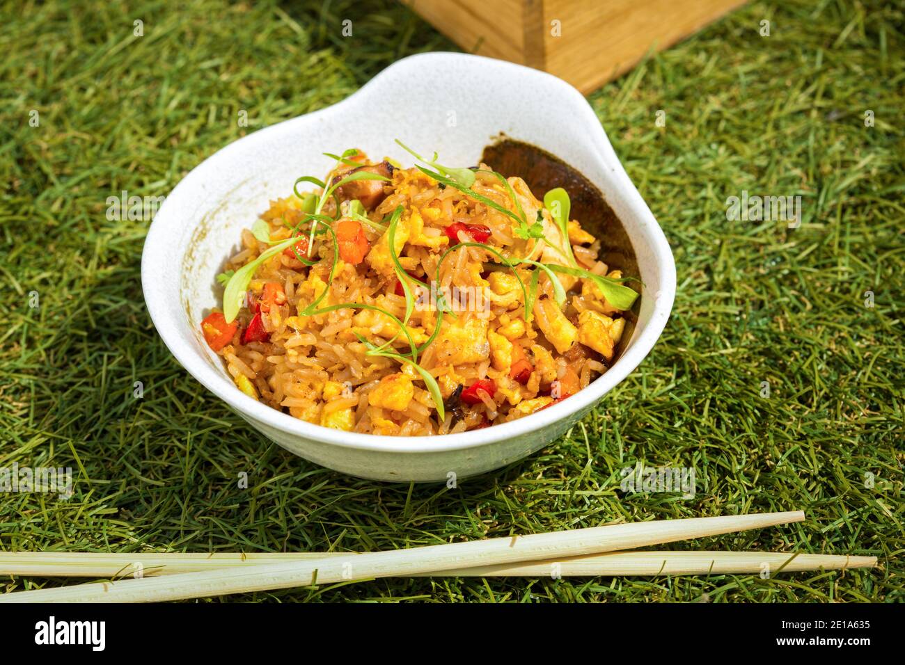 Fried rice with seafood in Japanese style Stock Photo - Alamy