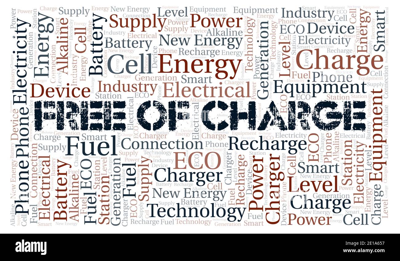 Free Of Charge typography word cloud create with text only Stock Photo ...