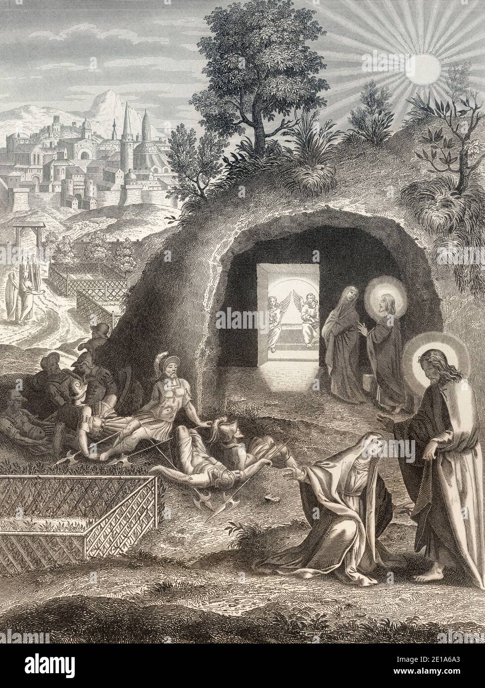 Mary magdalene at jesus tomb hi-res stock photography and images - Alamy