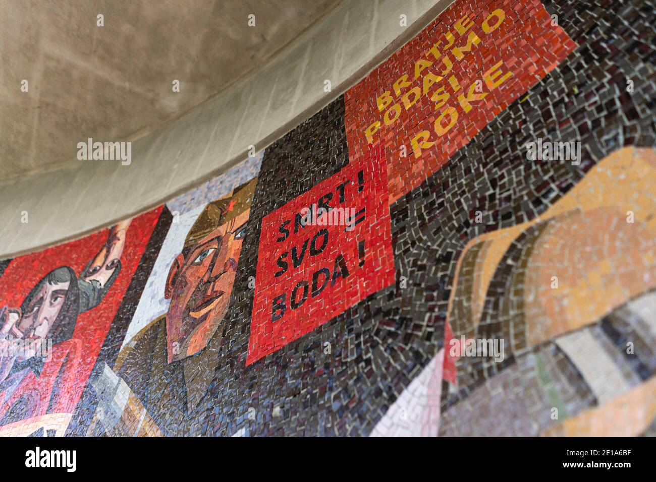 Colourful mosaic from seventies Stock Photo - Alamy