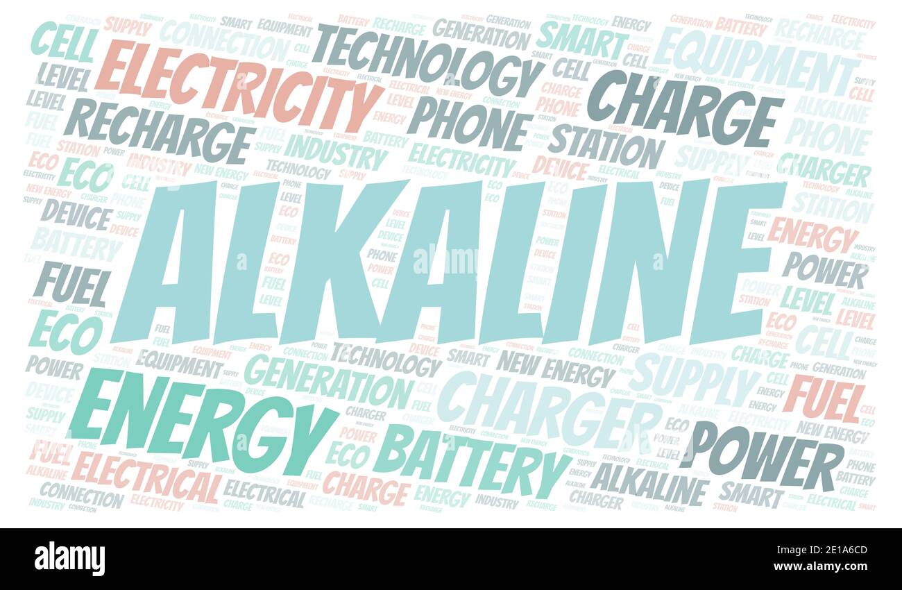 Alkaline typography word cloud create with text only Stock Photo - Alamy