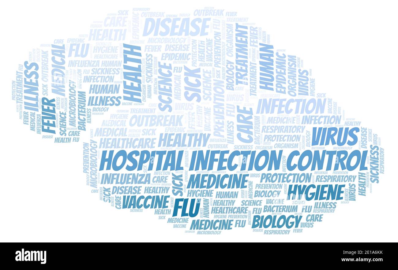 Hospital Infection Control typography word cloud create with text only ...