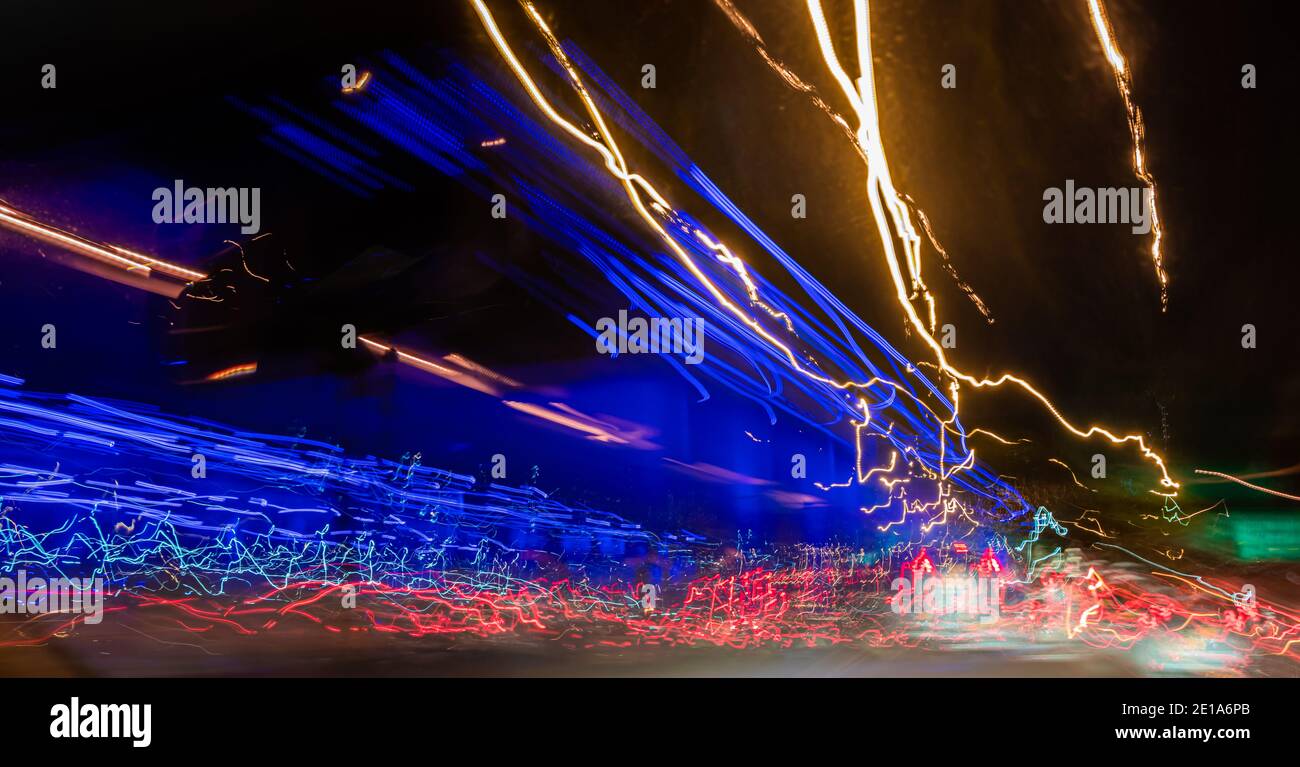 Car light streak hi-res stock photography and images - Alamy