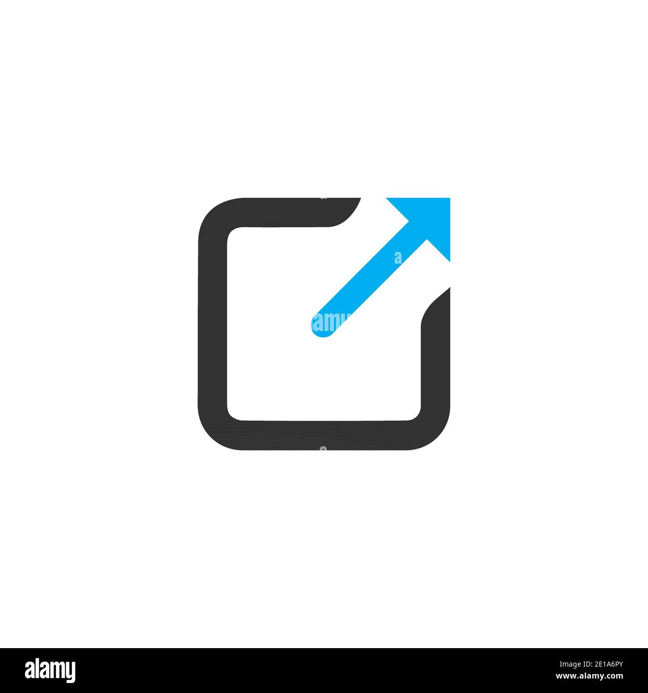 External Link Icon with Arrow and Box, Open in new window flat icon ...