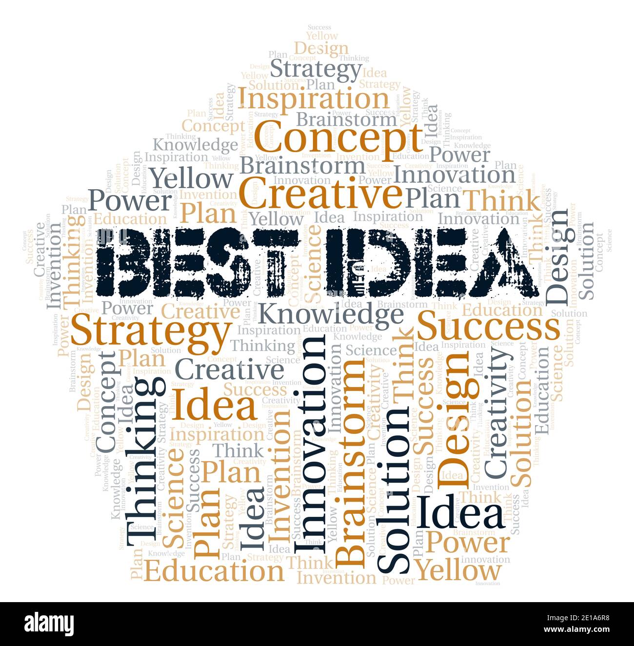 Best Idea typography word cloud create with text only Stock Photo - Alamy