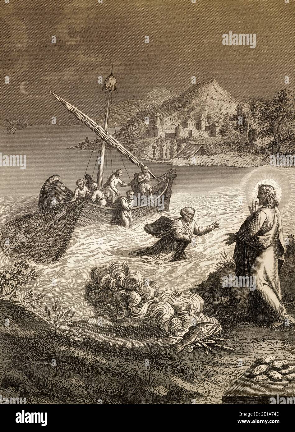 The miraculous catch of 153 fish, Resurrection of Jesus, New Testament ...