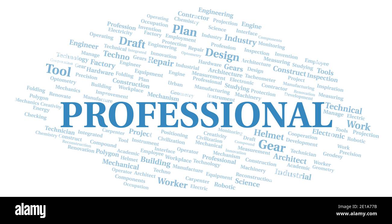 Professional typography word cloud create with text only Stock Photo ...