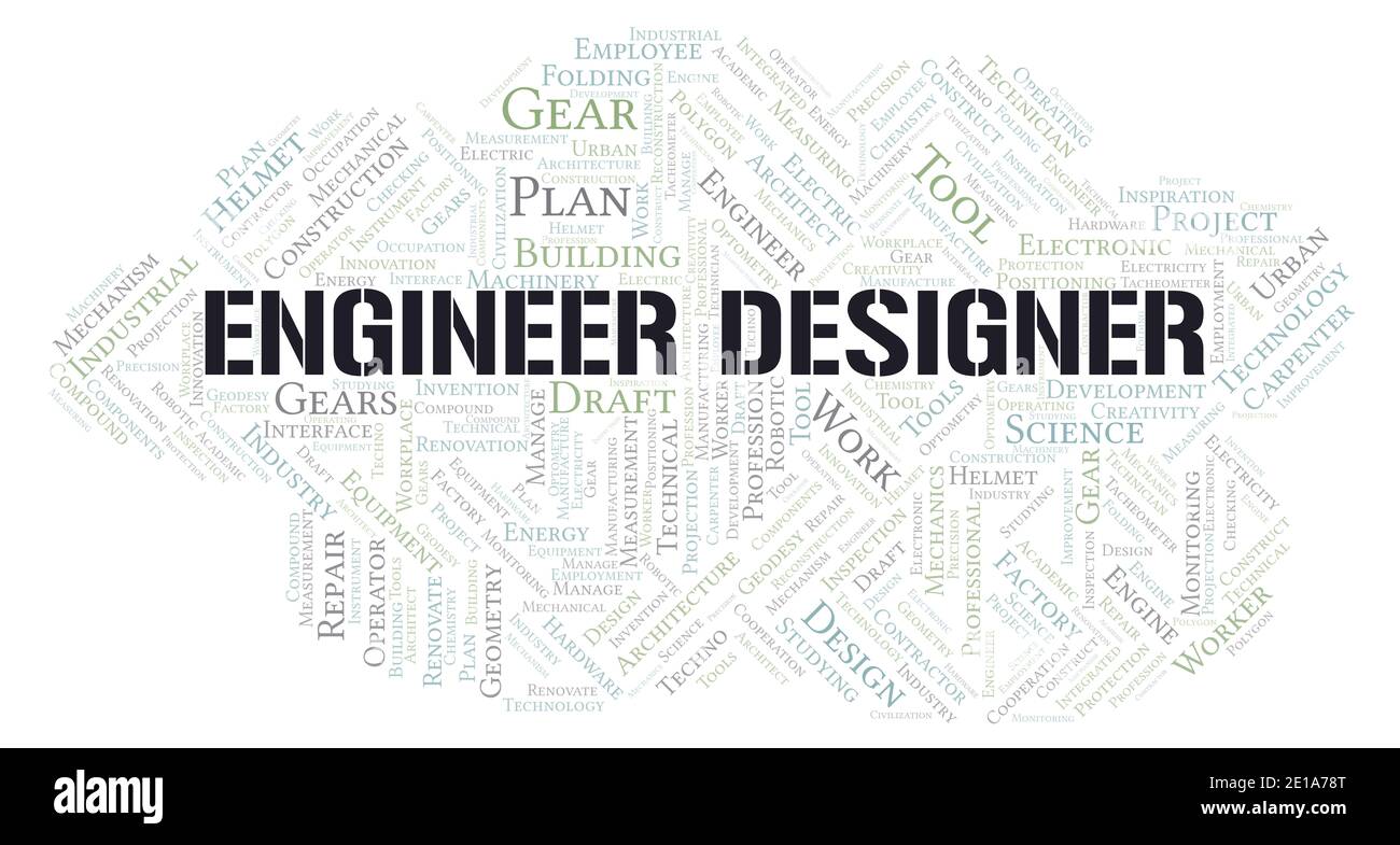 Engineer typography word cloud hi-res stock photography and images - Alamy