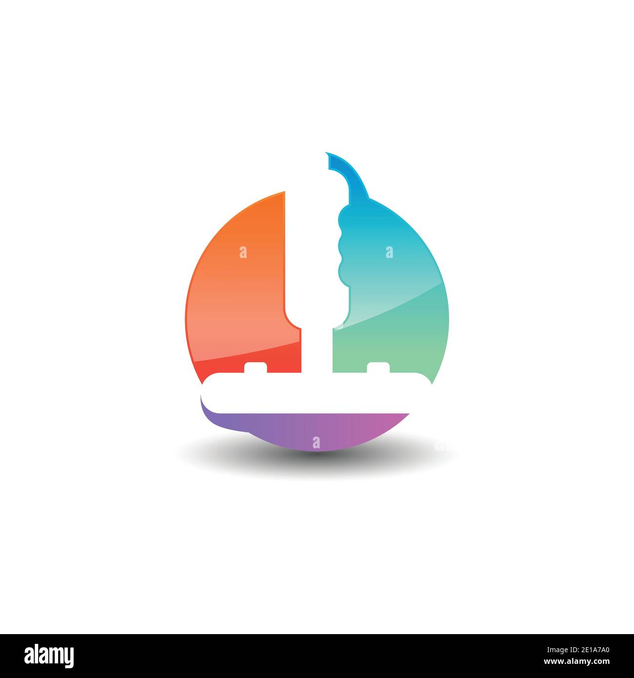 Console joystick logo design image on circle shape. Joytyick logo with ...