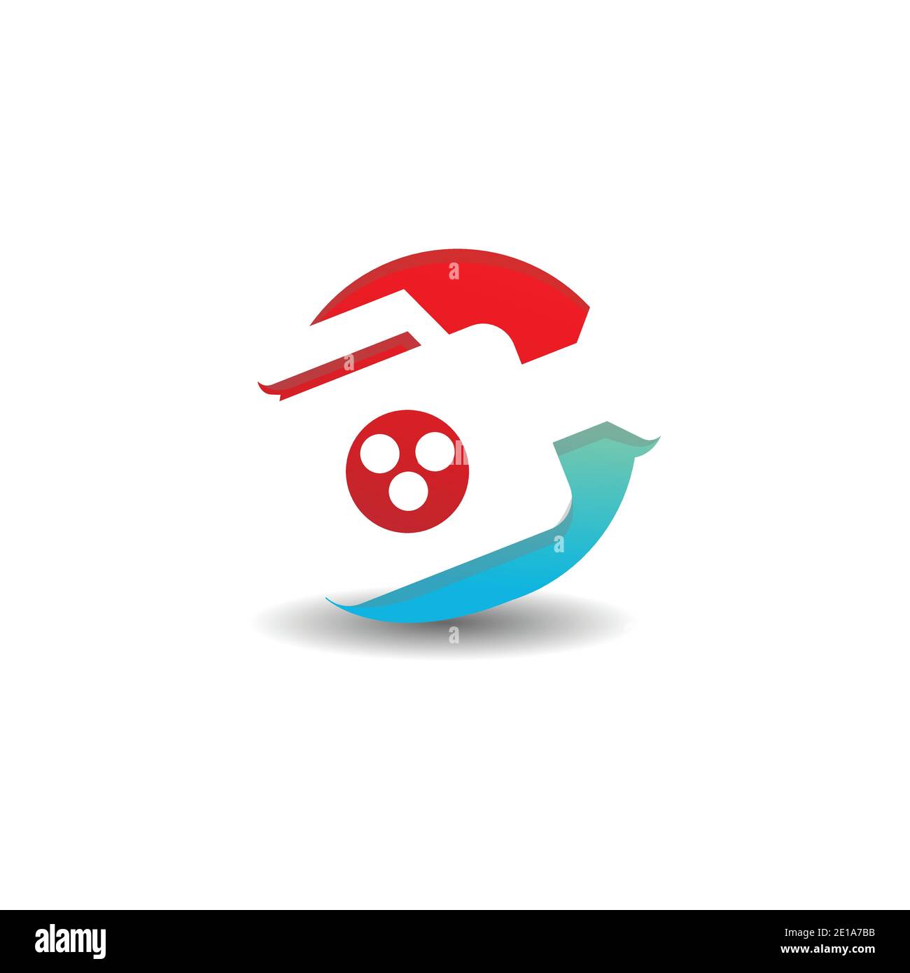 Video camera logo design vector on circle shape. Video camera logo with ...