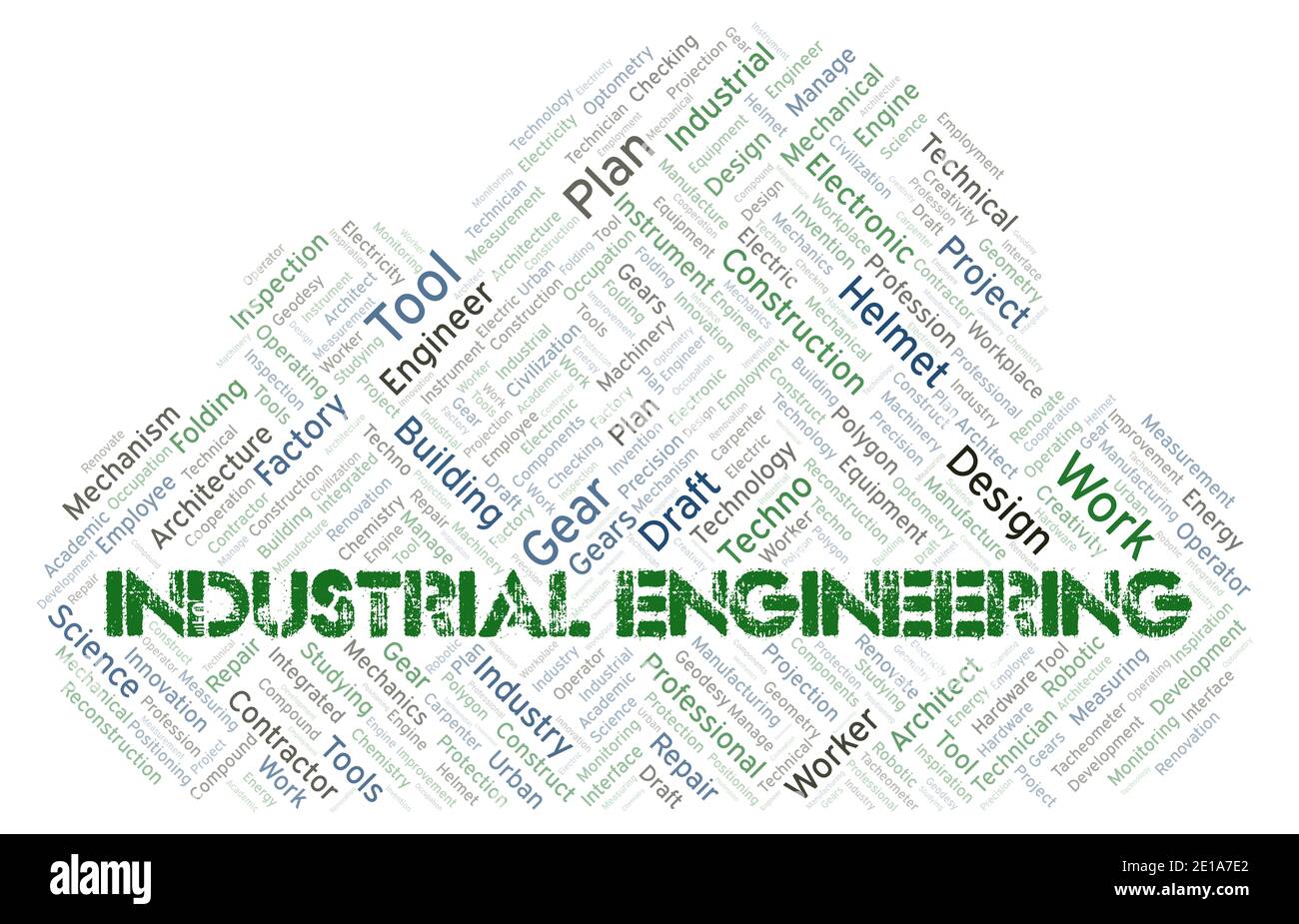 Industrial Engineering typography word cloud create with text only ...