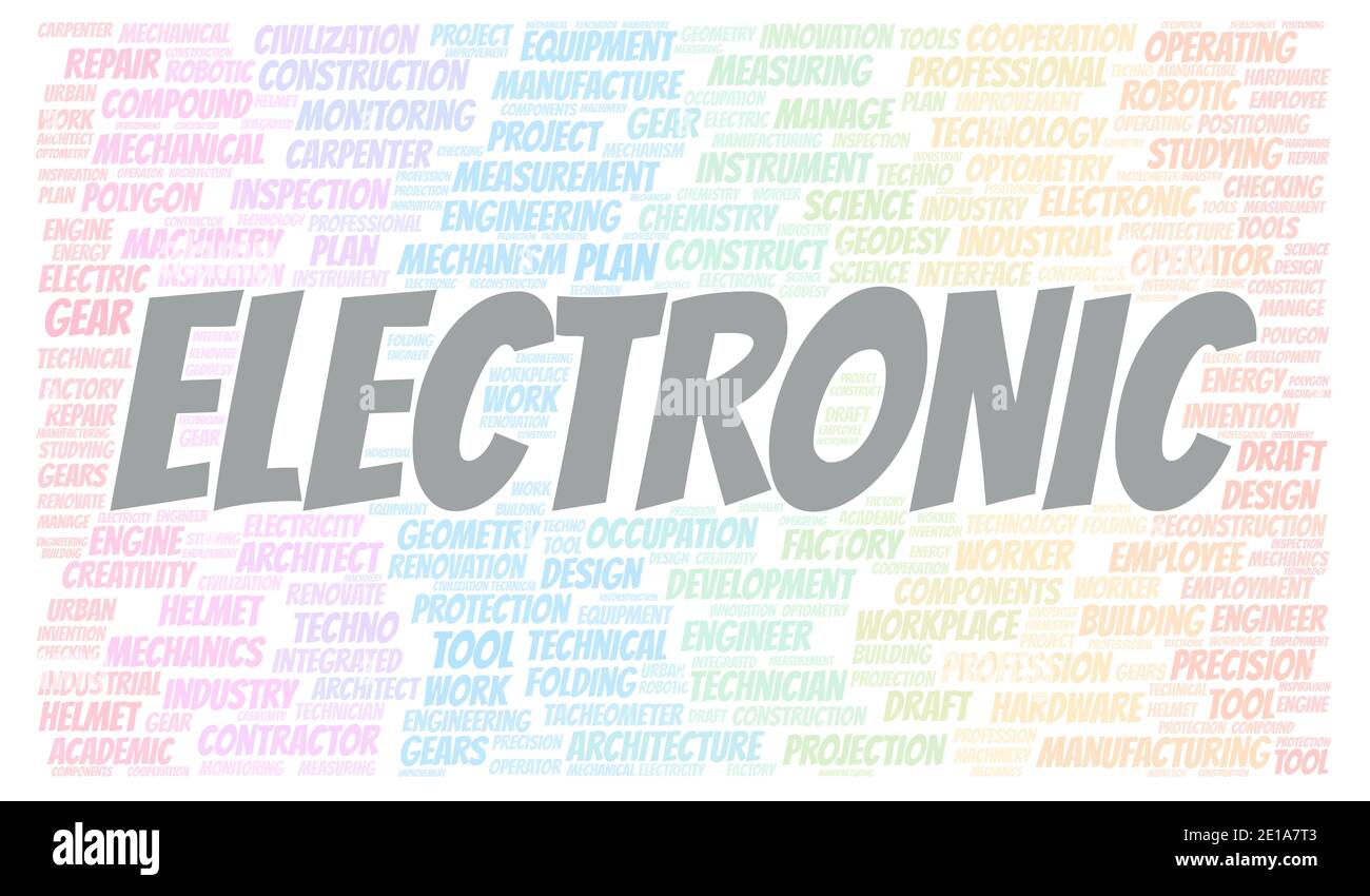Electronic typography word cloud hi-res stock photography and images ...