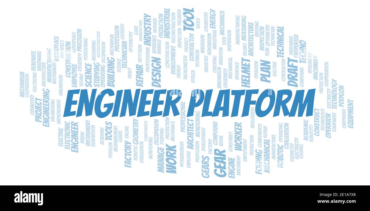 Engineer typography word cloud hi-res stock photography and images - Alamy