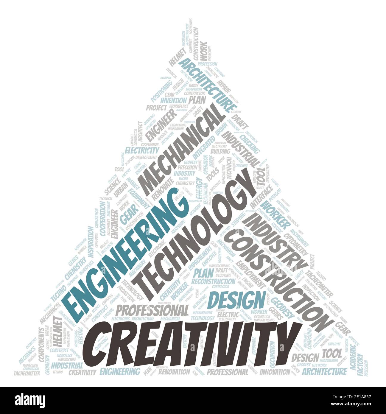 Creativity typography word cloud create with text only Stock Photo - Alamy