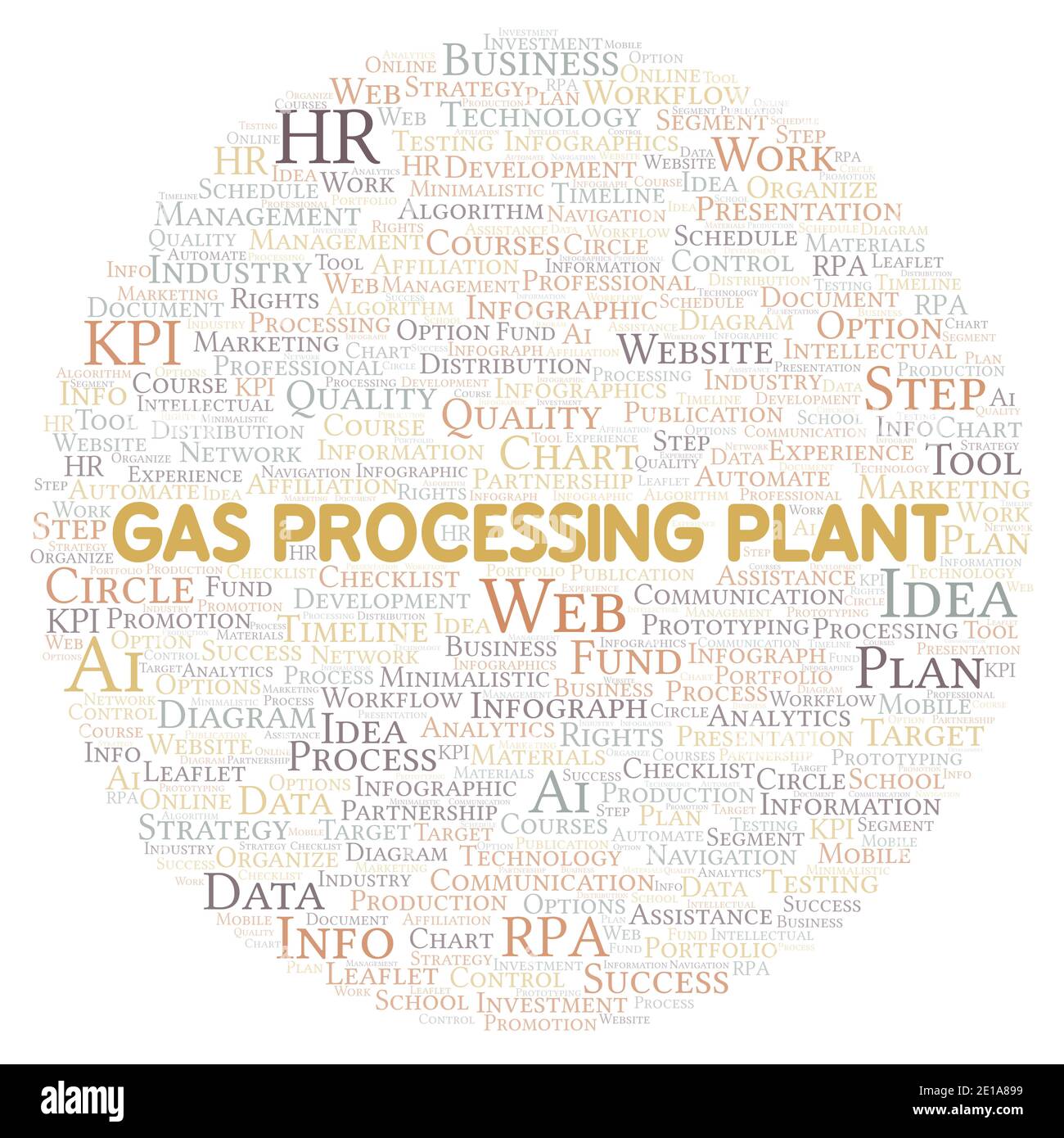 Gas Processing Plant typography word cloud create with text only Stock ...