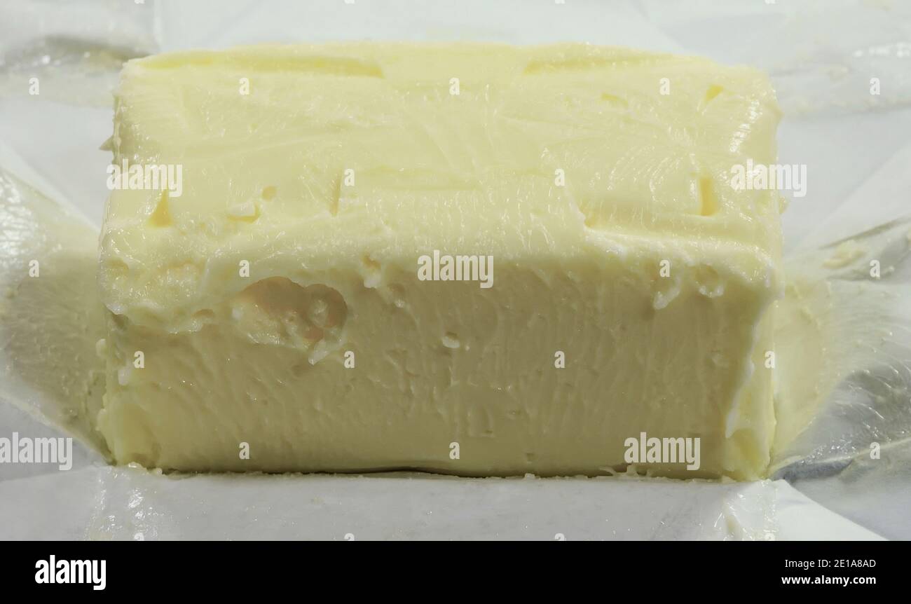 Butter bar isolated on white background. Butter package isolated Stock ...