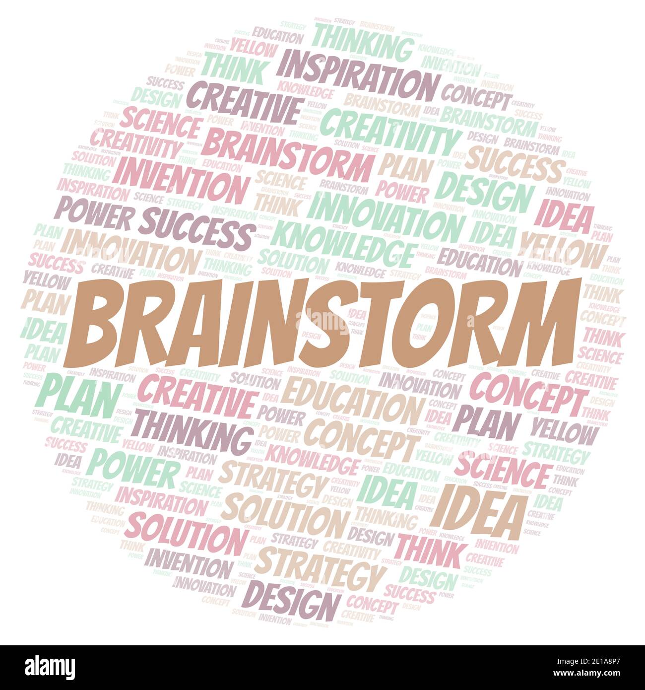 Brainstorm word cloud concept illustration Cut Out Stock Images ...