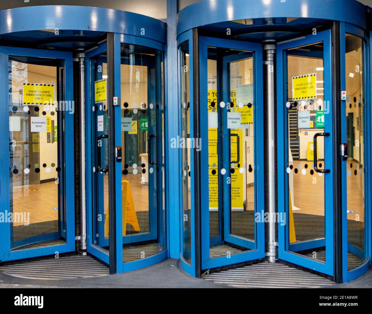 Frontage of Imperial College, London; revolving doors on Exhibition ...