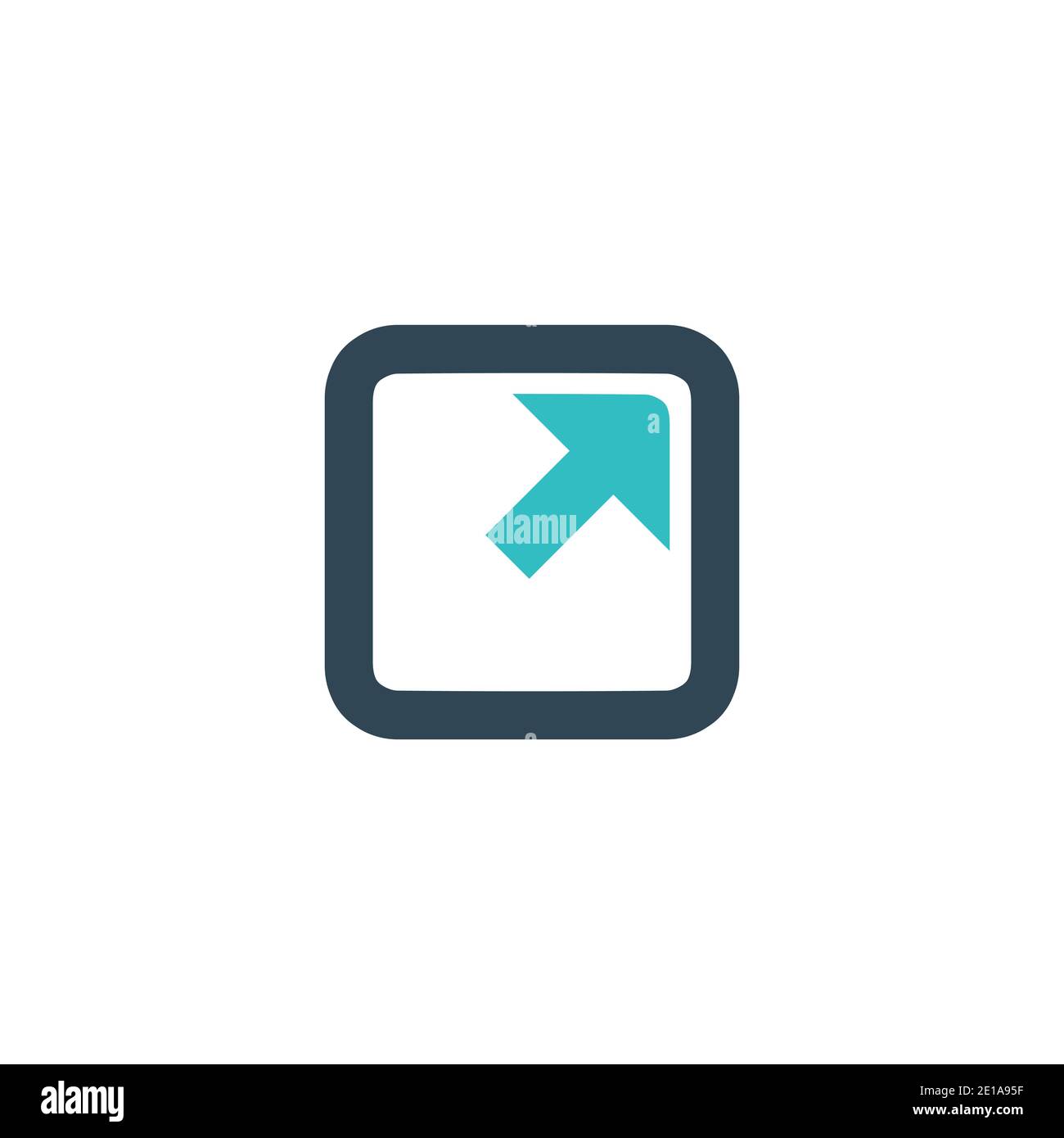 External Icon Blue Open In New Window Icon Isolated On White