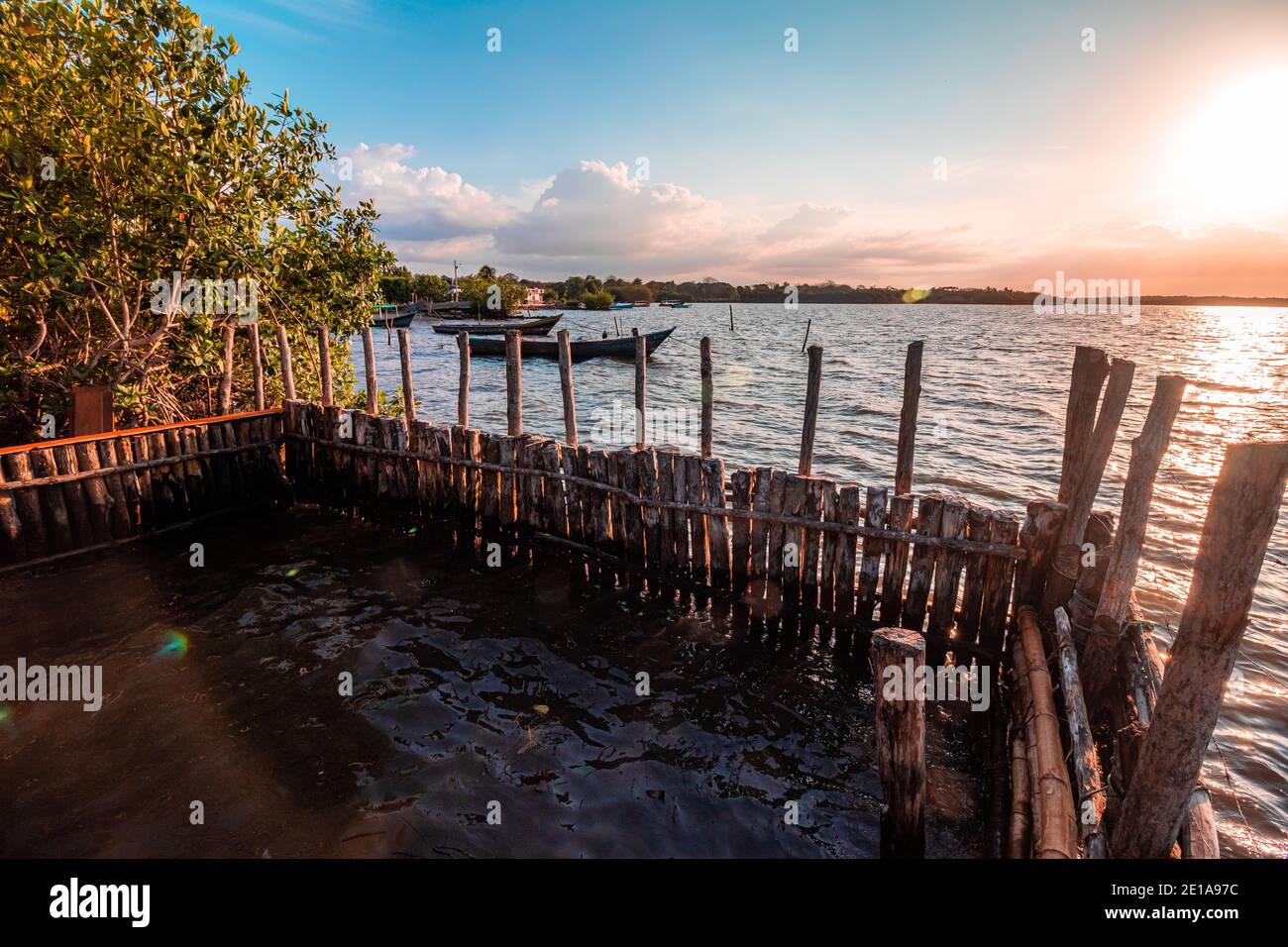 Fishing boats near its docking places, just departed to the fishing ...