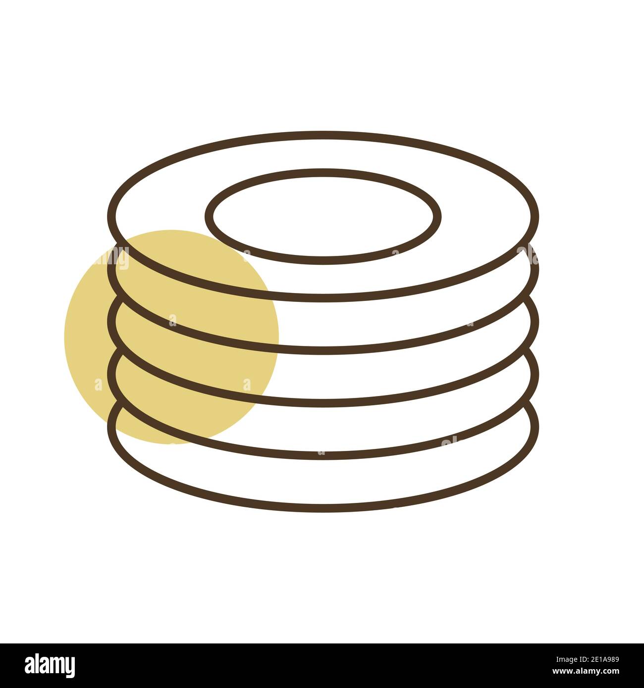 Plates, dishes vector icon. Kitchen appliance. Graph symbol for cooking ...