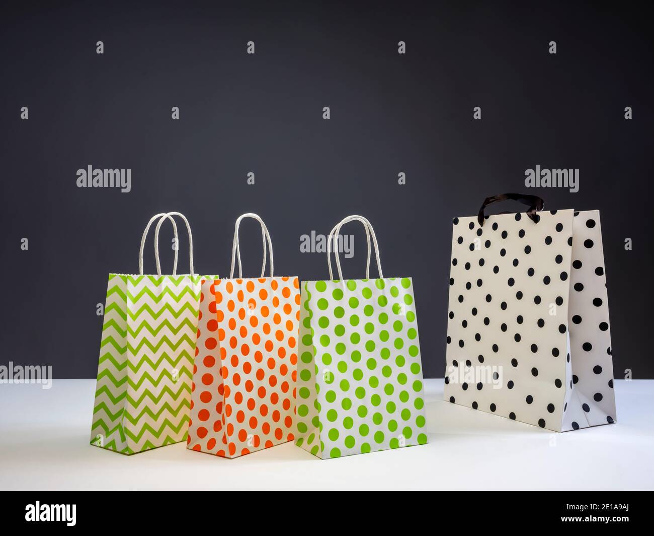Colorful paper bags for shopping and gifts Stock Photo - Alamy