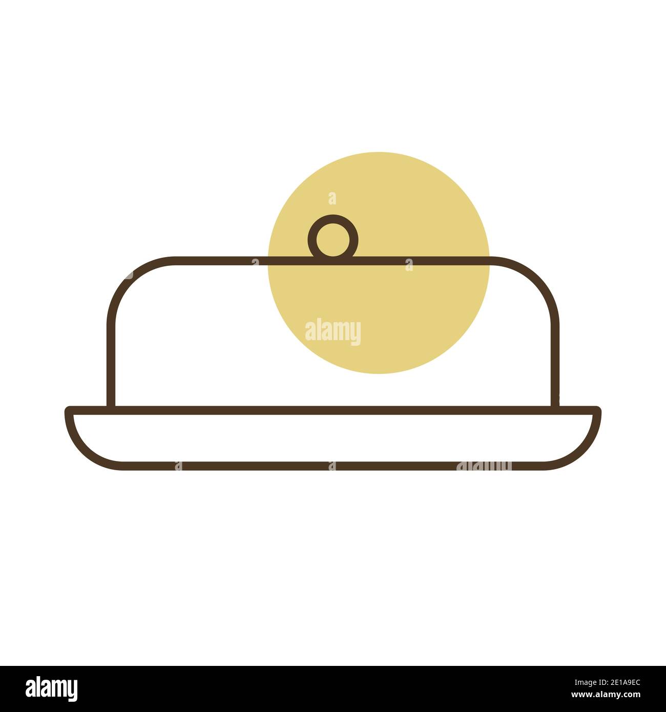 Butter dish vector icon. Kitchen appliance. Graph symbol for cooking ...