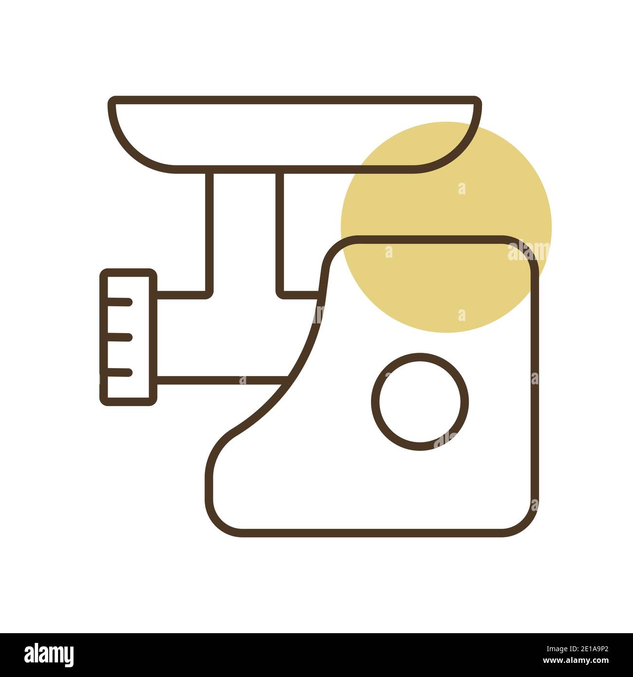 Electric meat grinder vector icon. Electric kitchen appliance. Graph ...