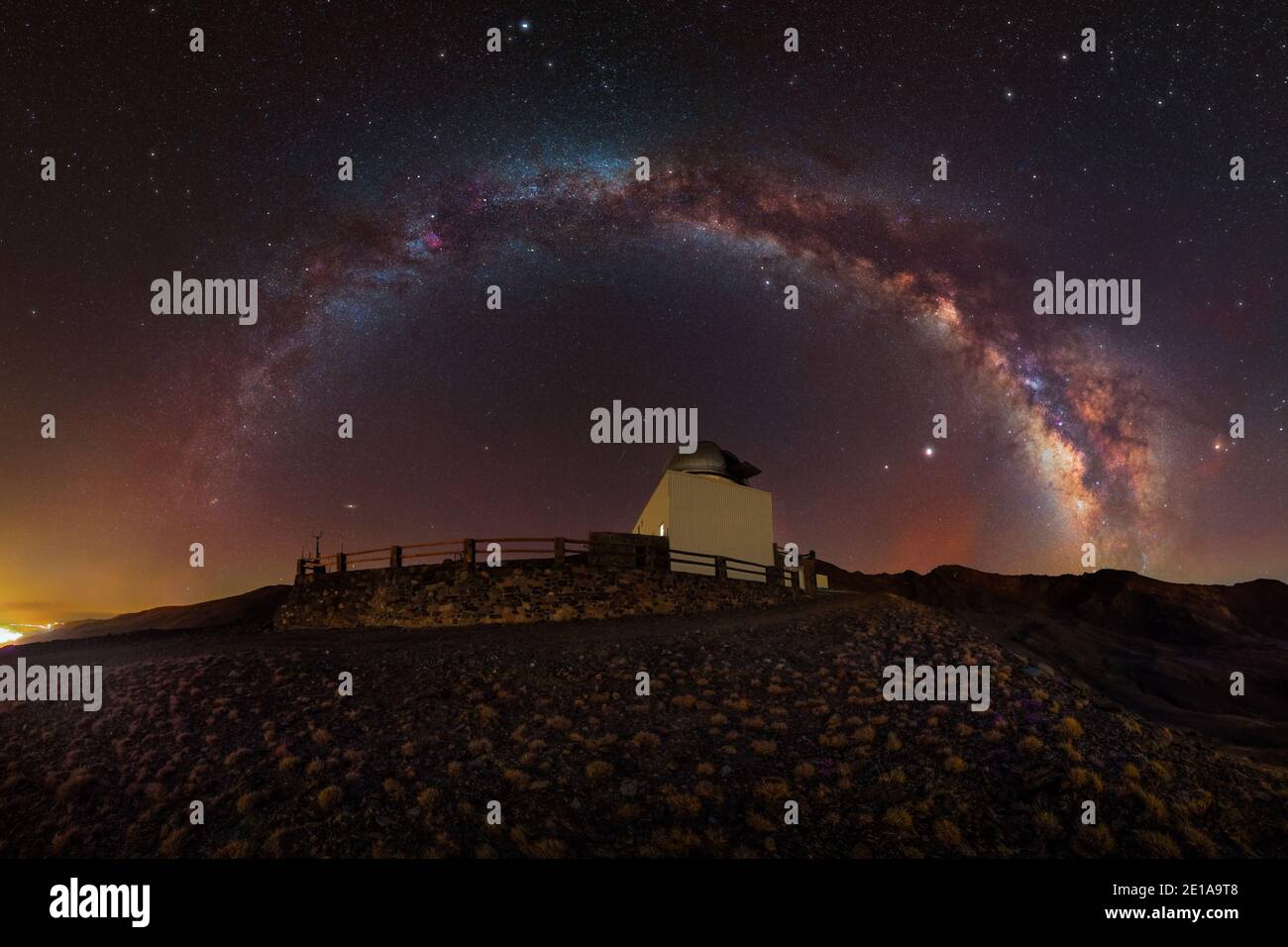 Telescope Observatory With Starry Sky High Resolution Stock Photography ...