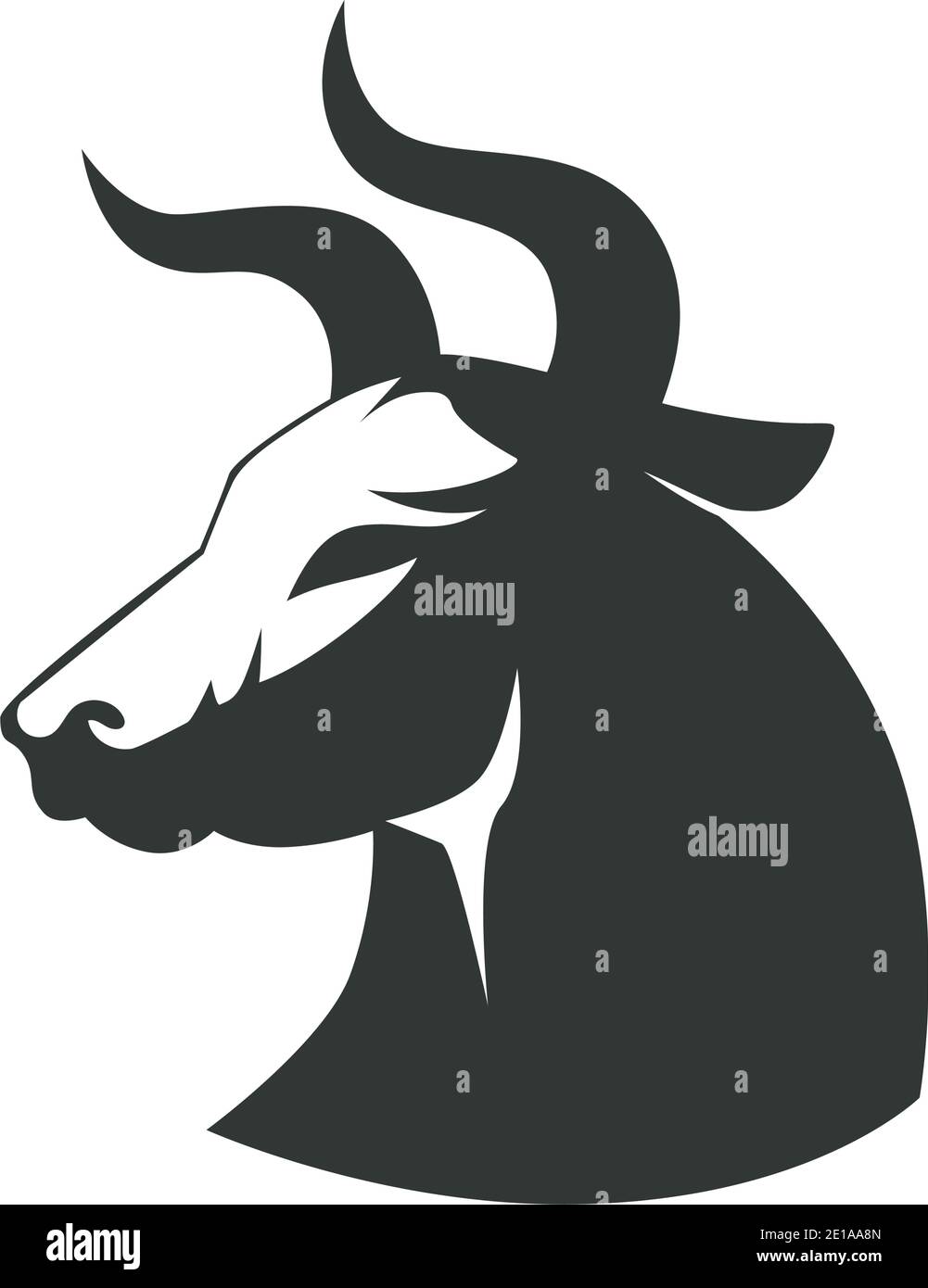 chinese new year card with ox profile Stock Vector Image & Art - Alamy