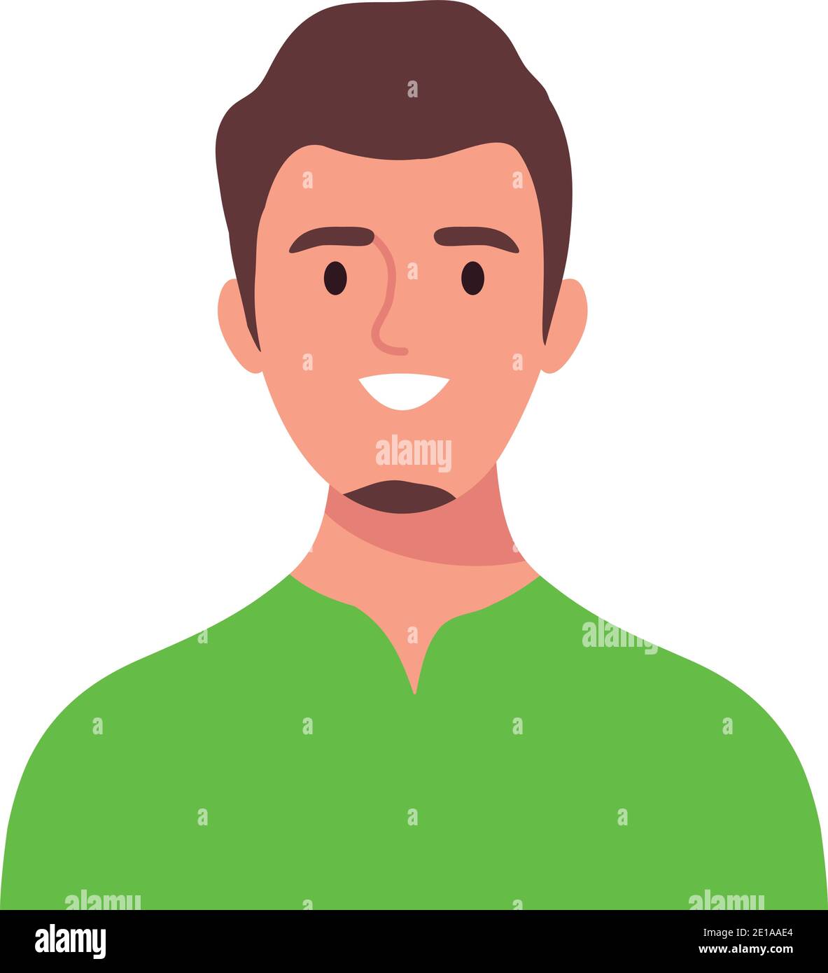 happy cute young man avatar character Stock Vector Image & Art - Alamy