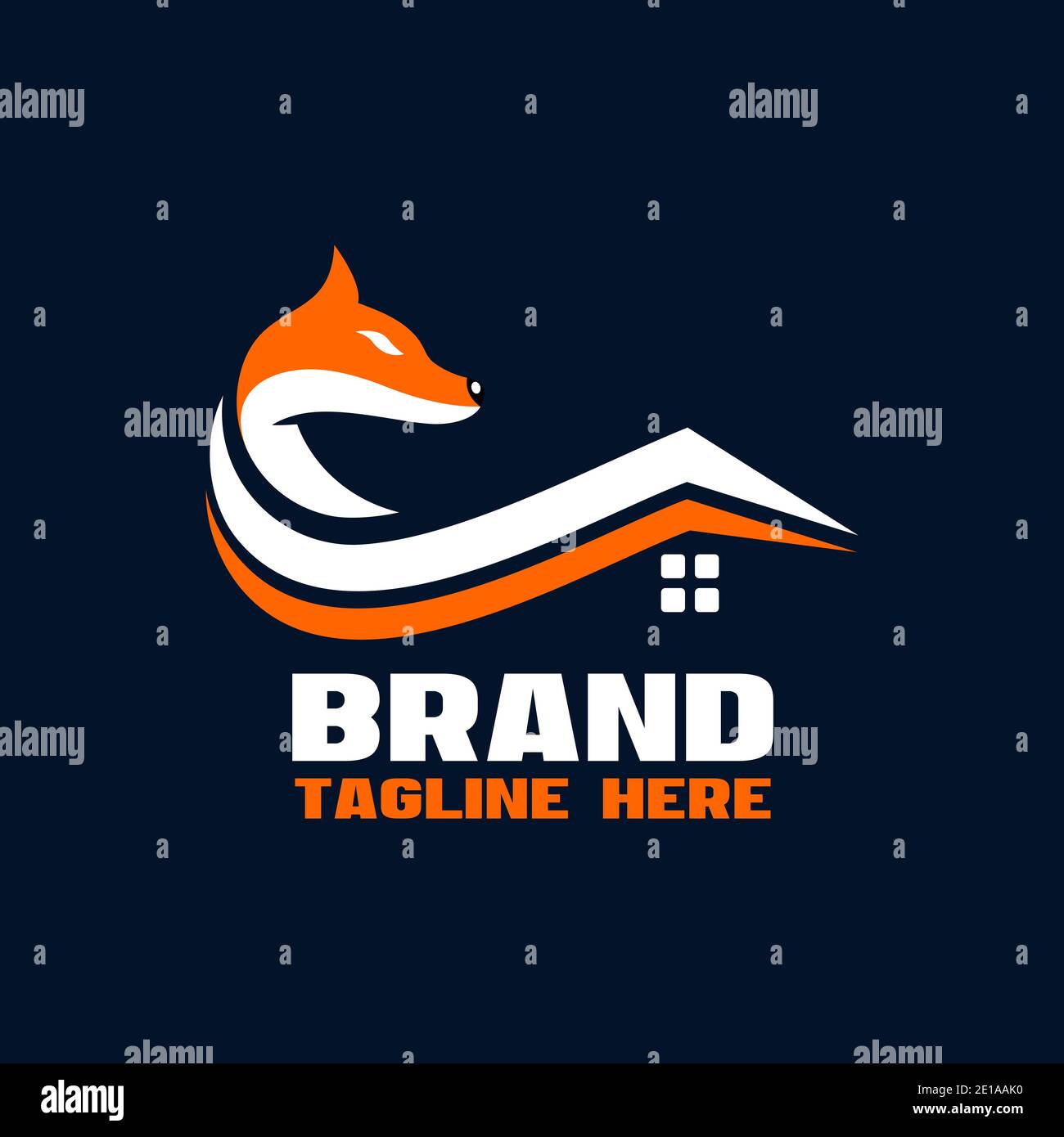 Modern fox real estate logo Stock Vector Image & Art - Alamy