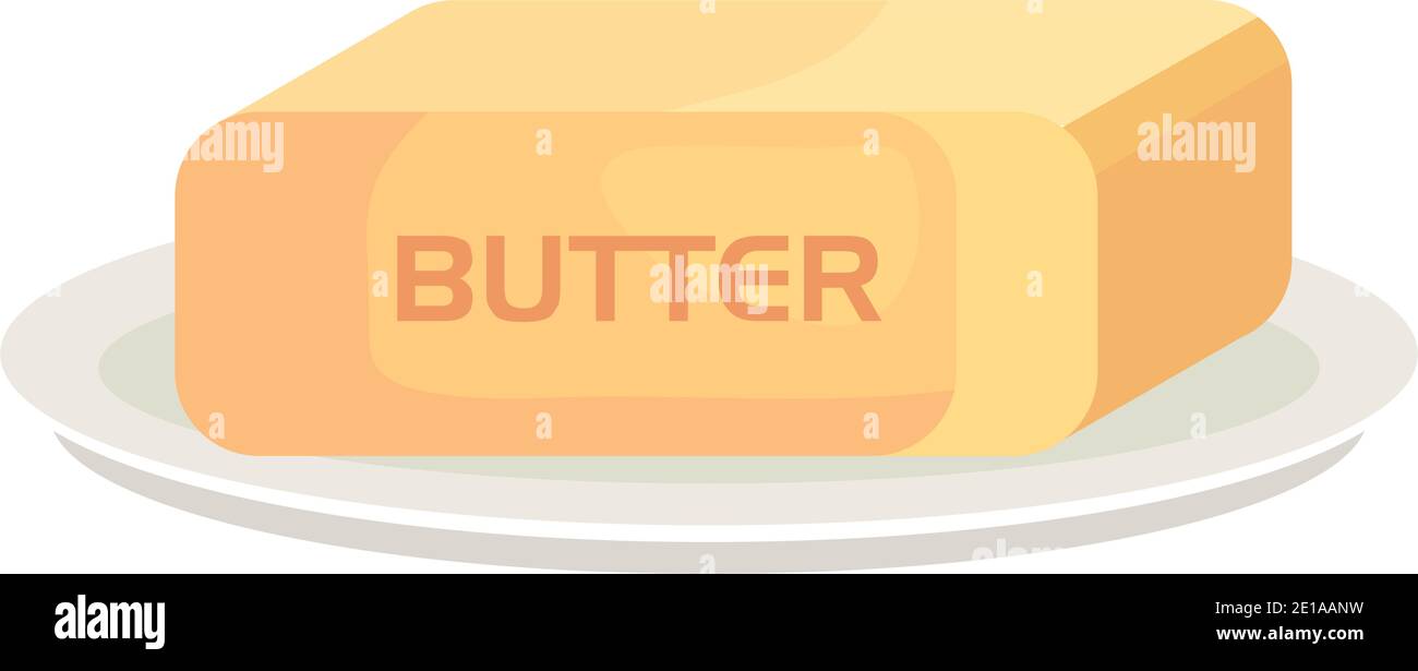 fresh butter block in dish icon Stock Vector Image & Art - Alamy