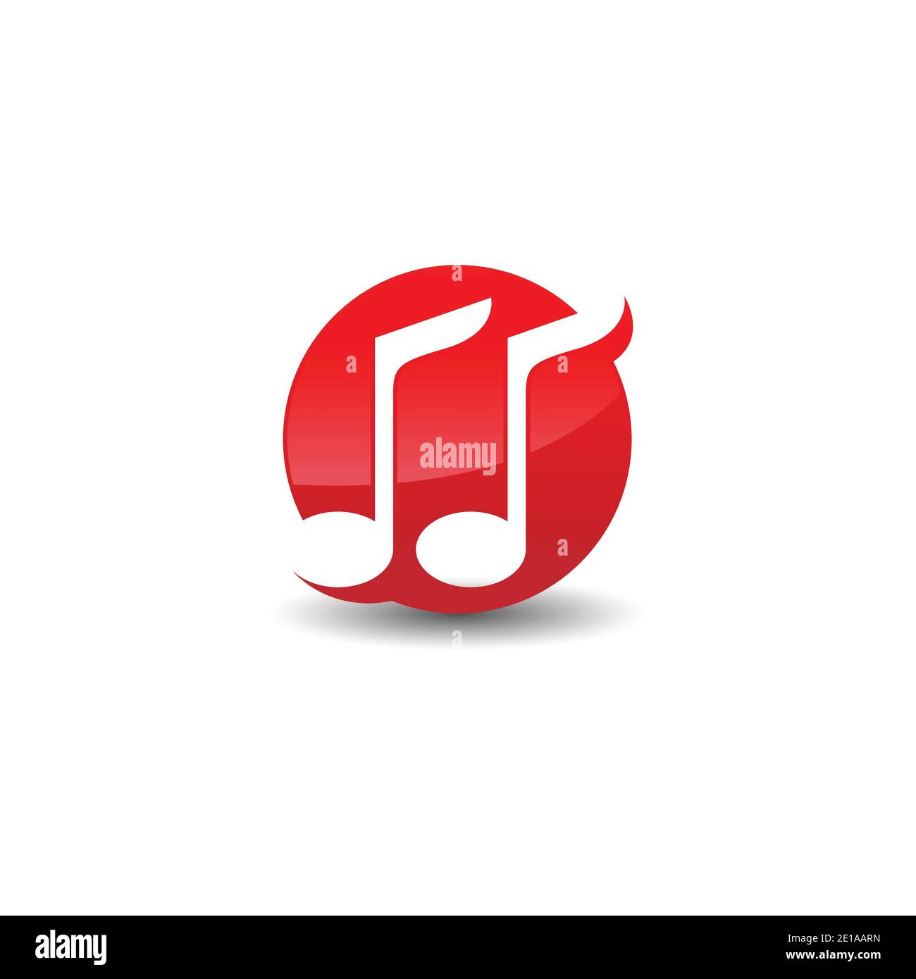 Music note symbol logo design vector on circle shape. Music logo design ...