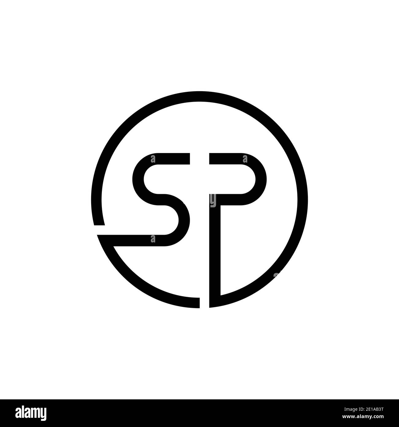 Initial Circle SP letter Logo Design vector Template. Abstract Letter ...