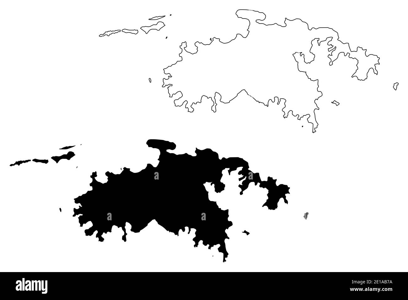 Saint john vector outline map hi-res stock photography and images - Alamy