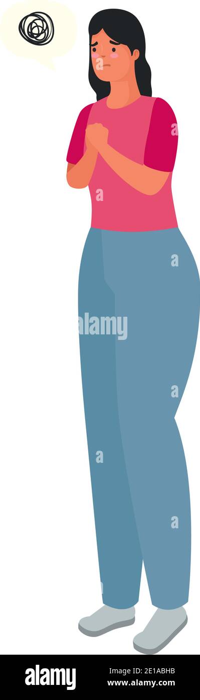 woman confused for bullying character Stock Vector Image & Art - Alamy