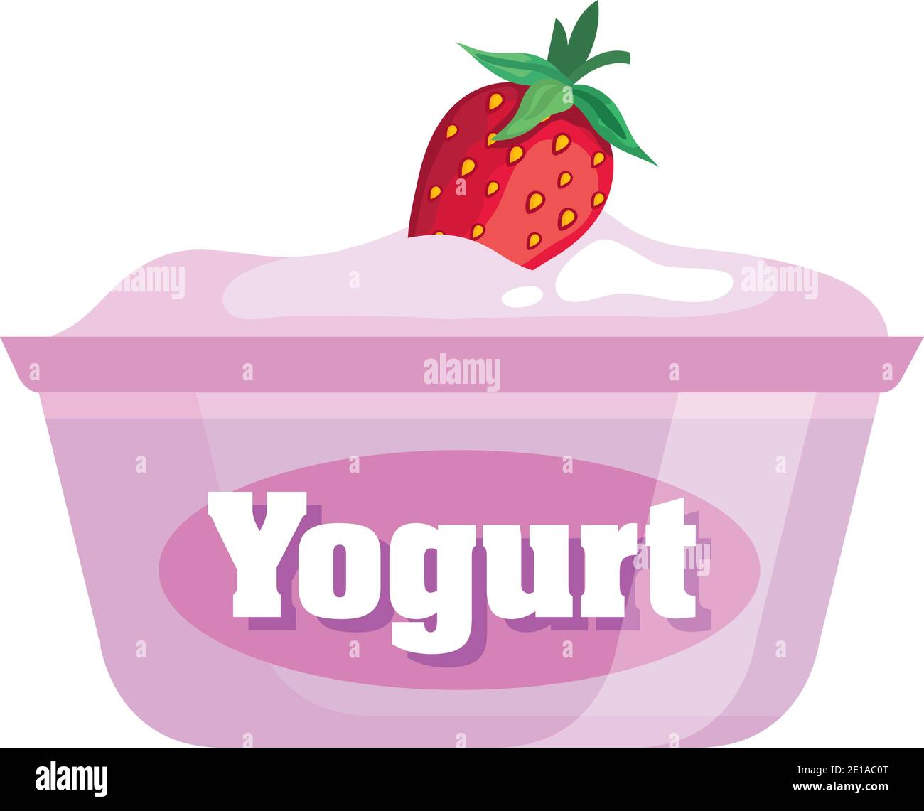 Strawberry smoothie milk yogurt Stock Vector Images - Alamy