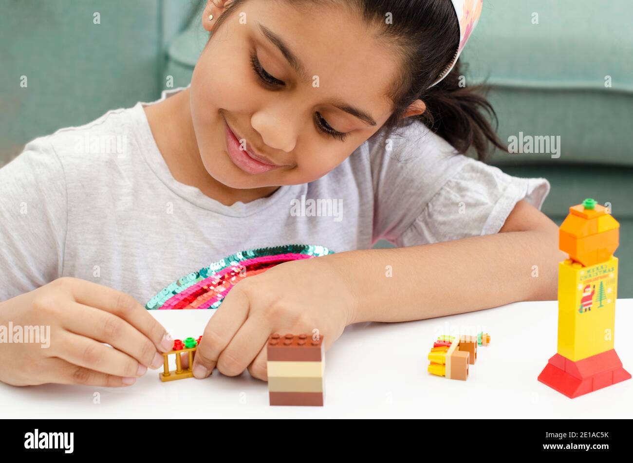 Indian children playing lego High Resolution Stock Photography and ...